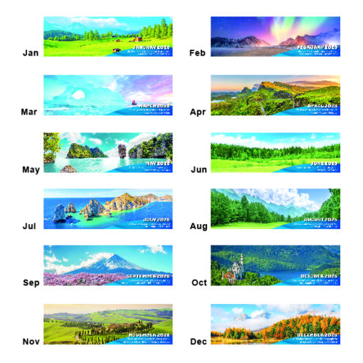 DTC 710 - Timeless Horizons Desk Top Calendar 2026